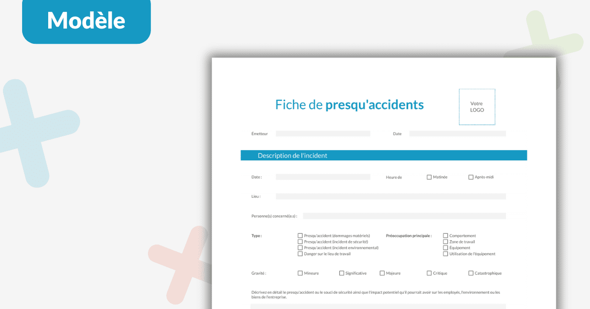 Fiche de presqu'accidents à télécharger gratuitement